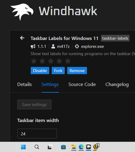 Large taskbar icons - Width of taskbar icons · Issue #45 · ramensoftware/windhawk-mods · GitHub