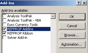 Excel REFPROP v10 Add-In Broken Link · Issue #99 · usnistgov/REFPROP-wrappers · GitHub