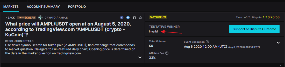 Tentative Winner Invalid outcome needs correct color · Issue #8946 · AugurProject/augur · GitHub