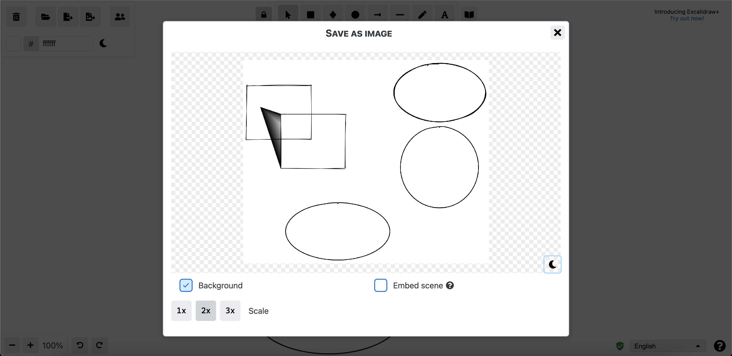 Saving Scene As Image Includes An Unintentional Shadow For One Of The Shapes · Issue 4077
