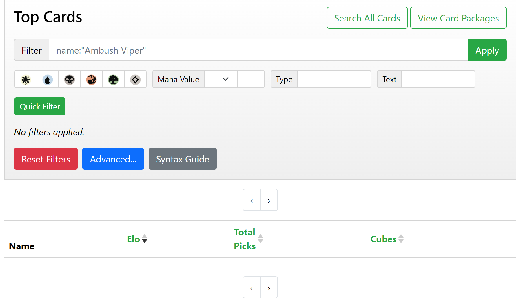 Top cards page shows empty results · Issue #2318 · dekkerglen/CubeCobra · GitHub
