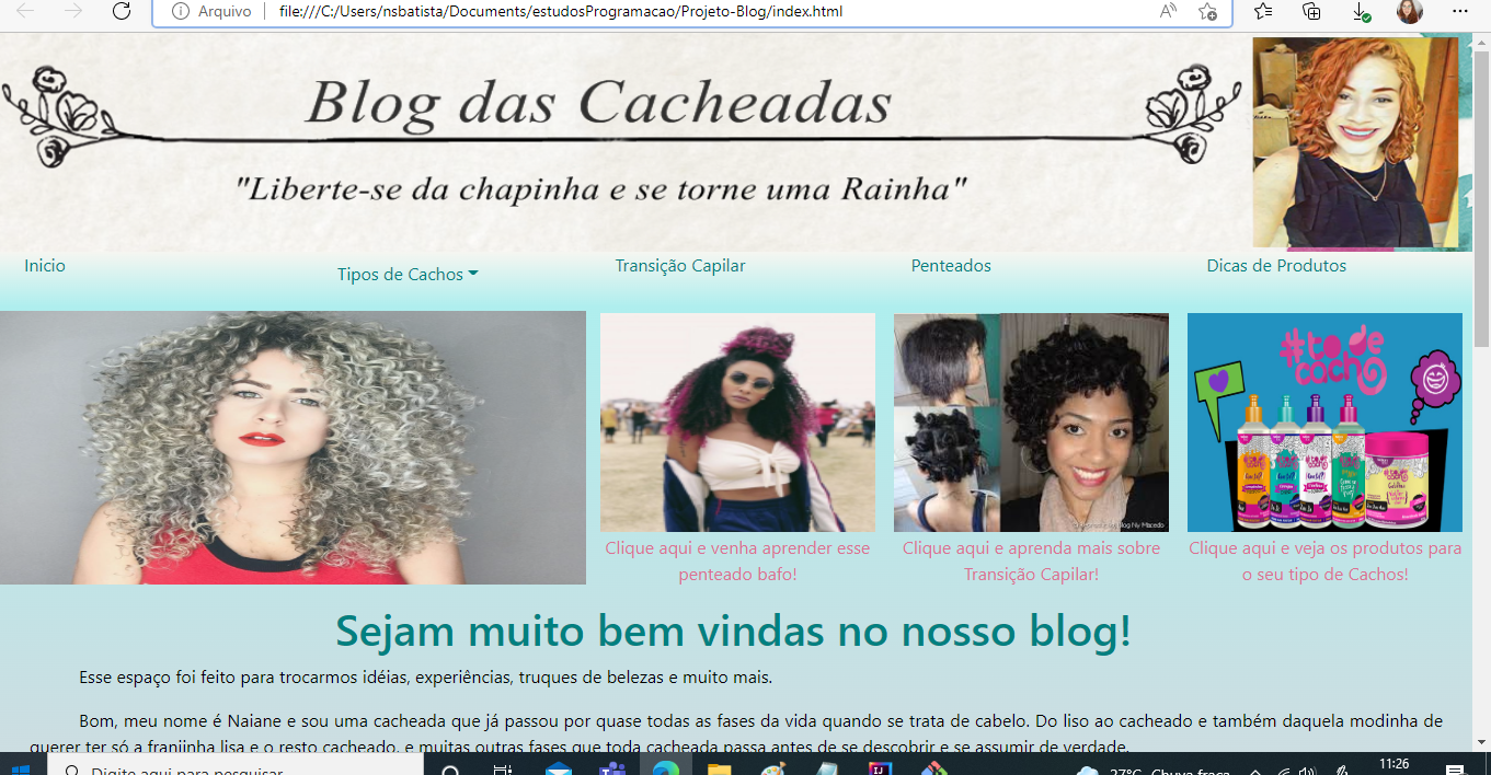 GitHub - naiane-batista/Projeto-Blog