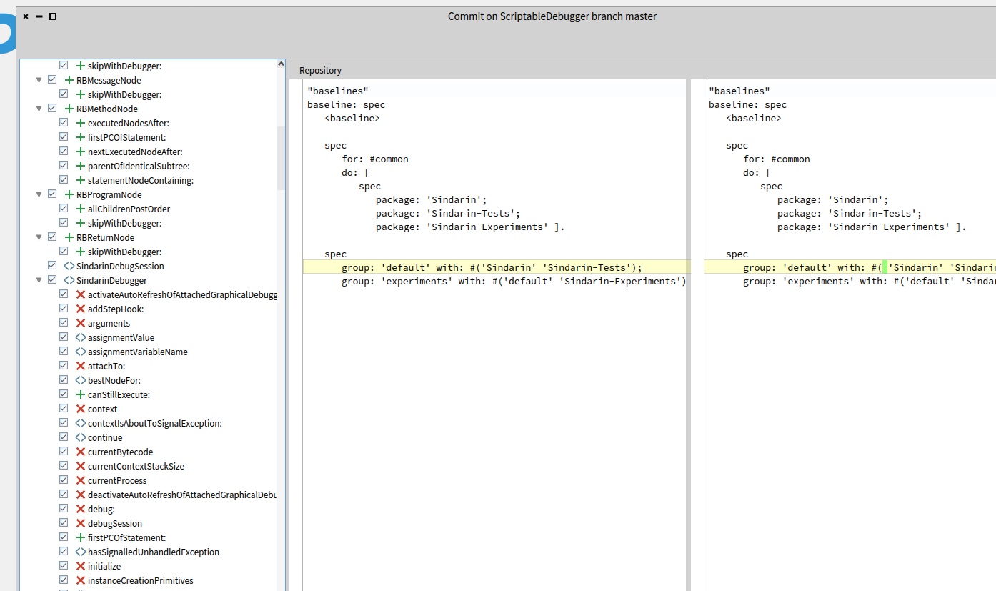 is Sindarin in sync in Pharo12? · Issue #73 · pharo-spec/ScriptableDebugger · GitHub