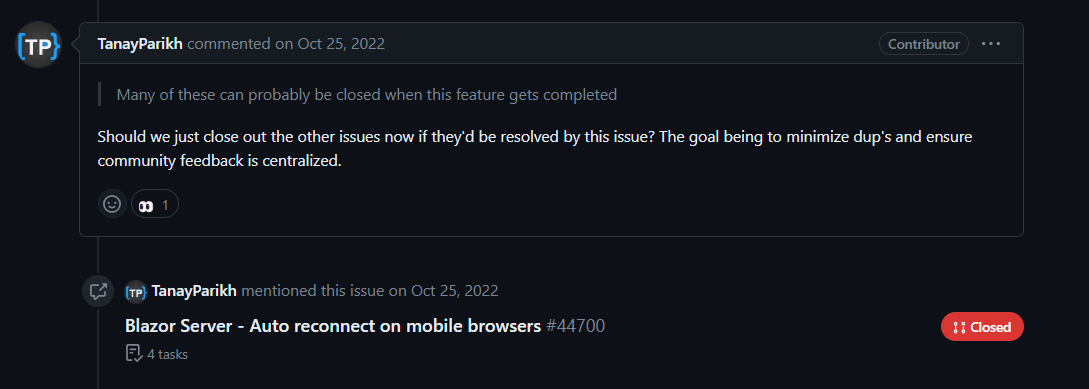 Pause and resume Blazor Server circuits · Issue #30344 · dotnet/aspnetcore · GitHub