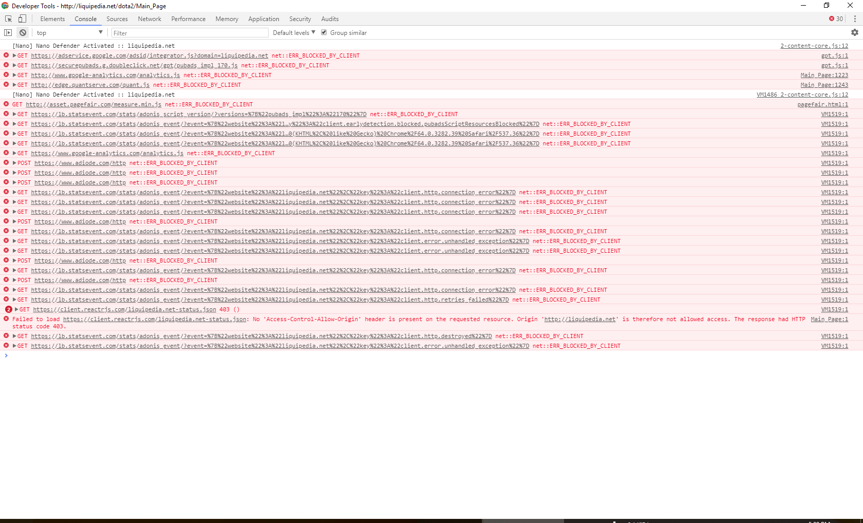 liquipedia.net · Issue #776 · jspenguin2017/uBlockProtector · GitHub