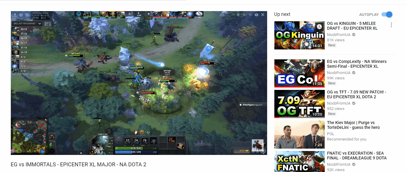 When autoplay is enabled and "Video keeps playing when changing pages ...