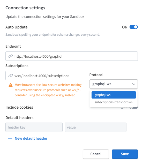 Support for graphql-ws? · Issue #97 · apollographql/apollo-studio-community · GitHub
