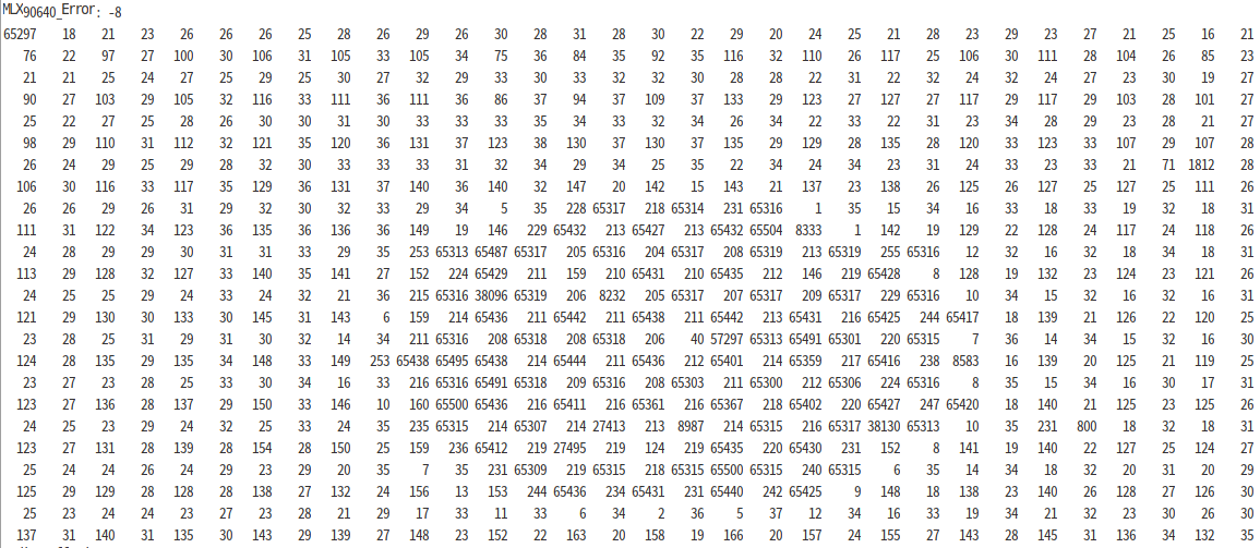 All results of MLX90640_GetFrameData are just 16 always. · Issue #42 · melexis/mlx90640-library ...