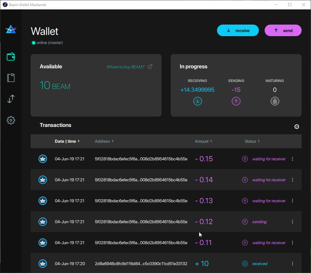 CLI wallet cannot process several incoming transactions on listen command · Issue #697 · BeamMW ...