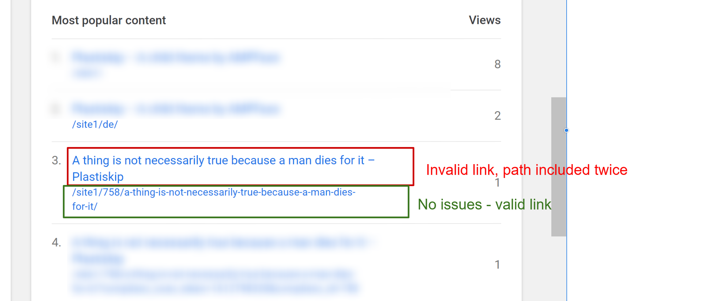 Most popular content is adding the full path twice for subdirectory installs (when a path is ...