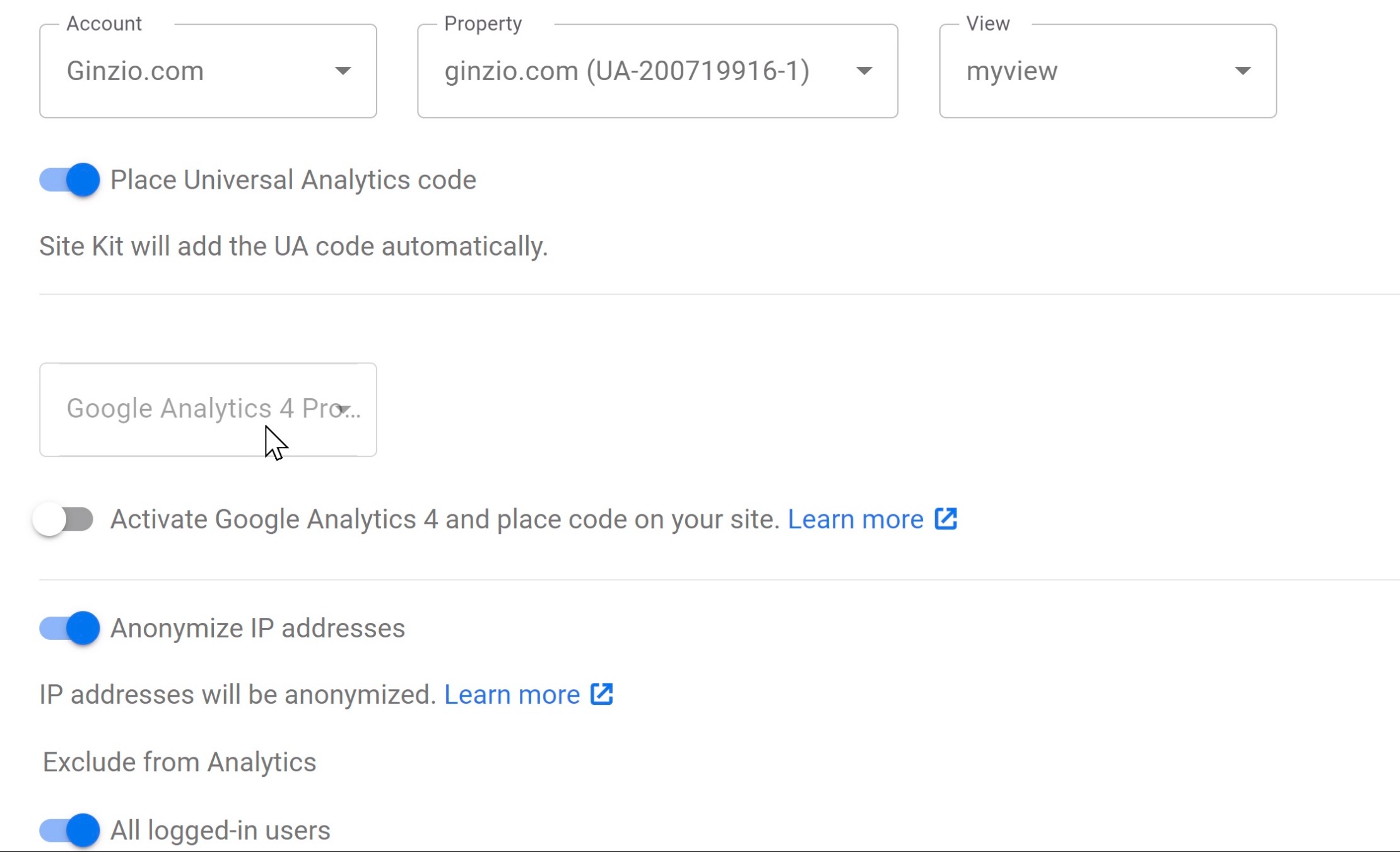 GA4 issues when connecting Analytics, unable to select or place snippet. · Issue #4677 · google ...