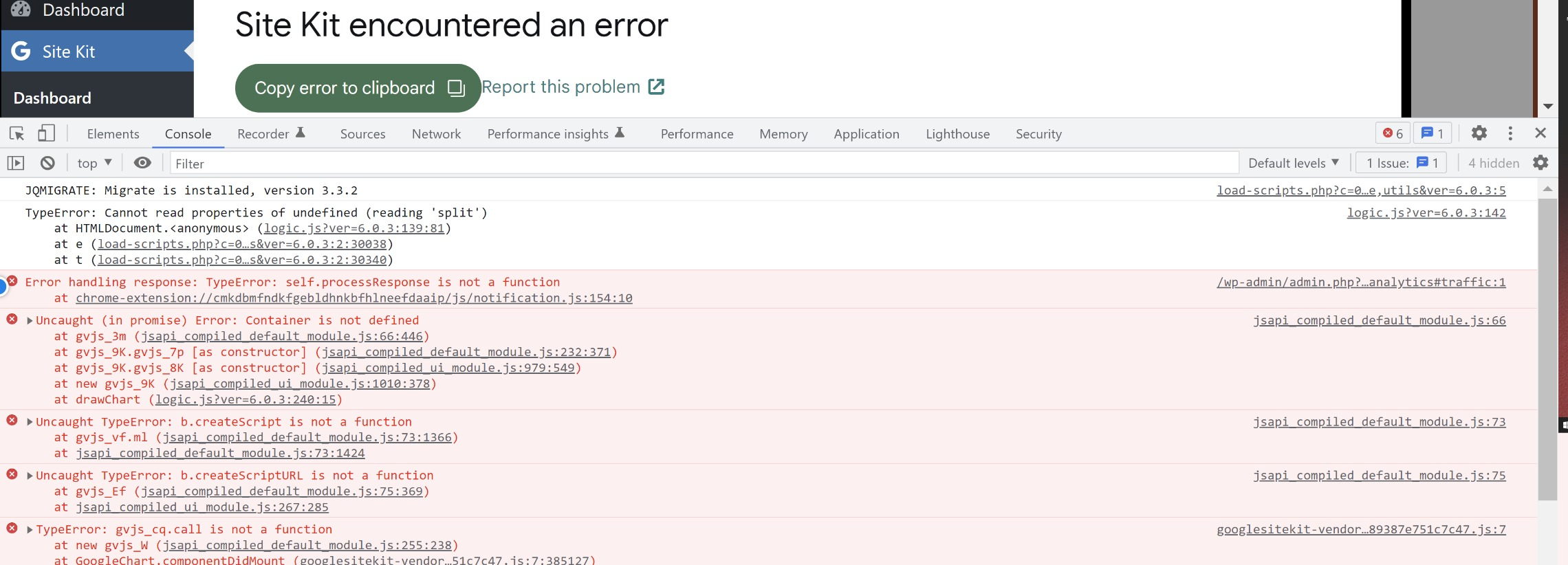 gvjs_cq.call is not a function - Google Chart Library conflict · Issue #6021 · google/site-kit ...