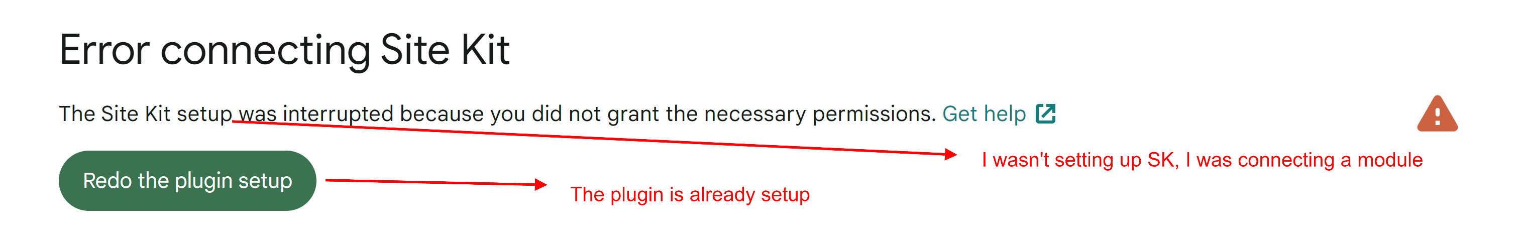 Revise wording after not granting permissions · Issue #6662 · google/site-kit-wp · GitHub