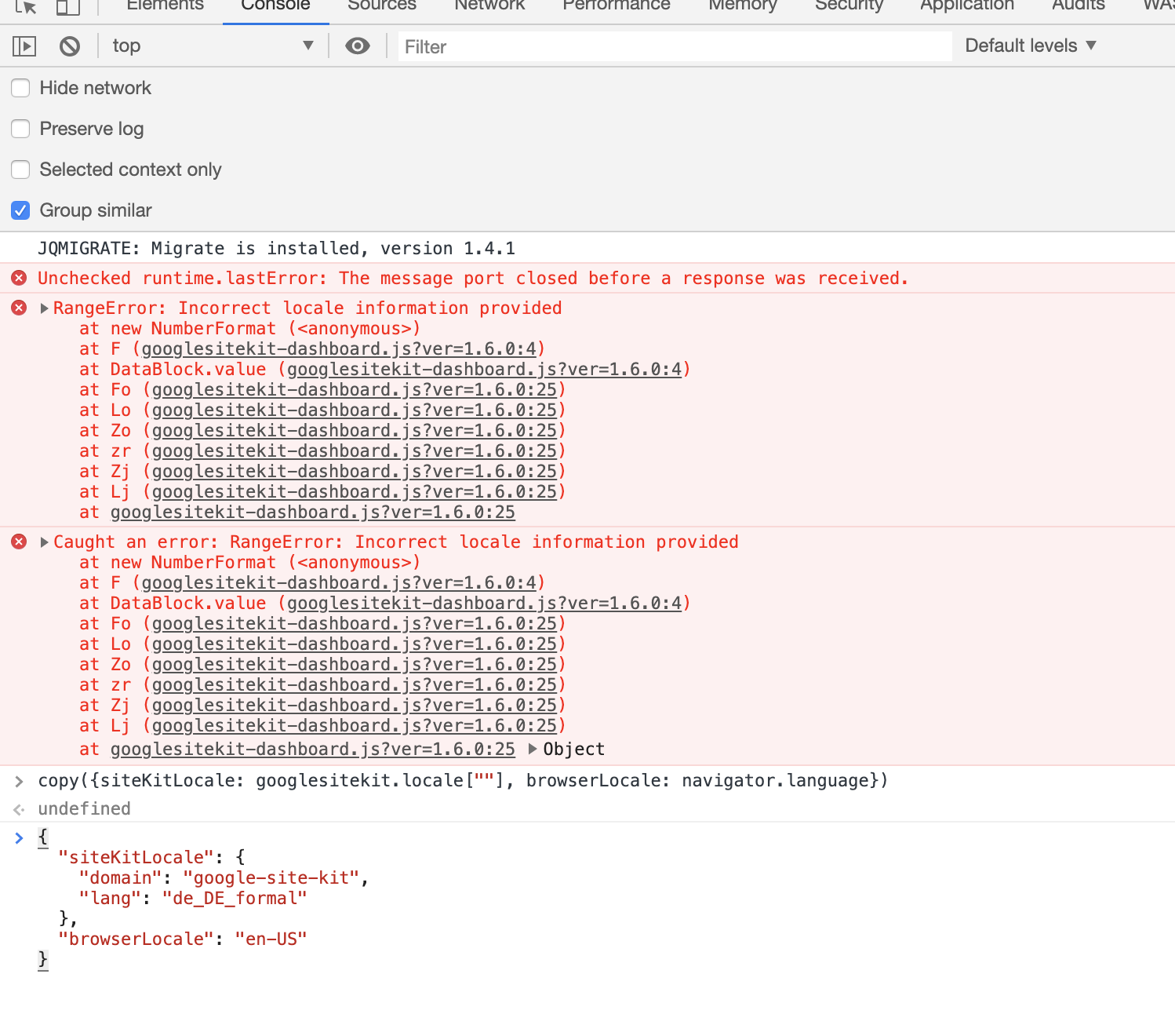 Dashboard error: Incorrect locale information provided · Issue #1309 ...