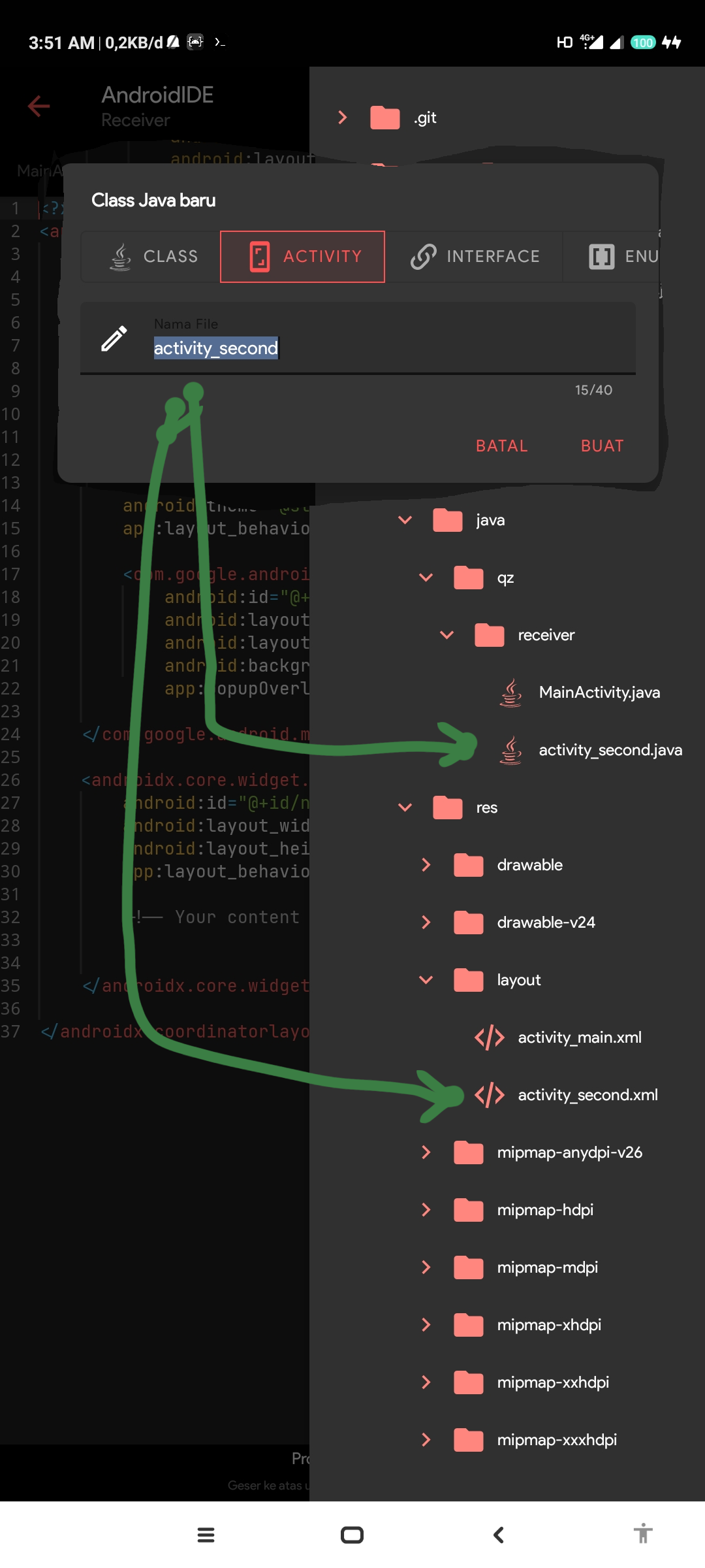 Automatically create layout file when creating activity classes · Issue #244 ...