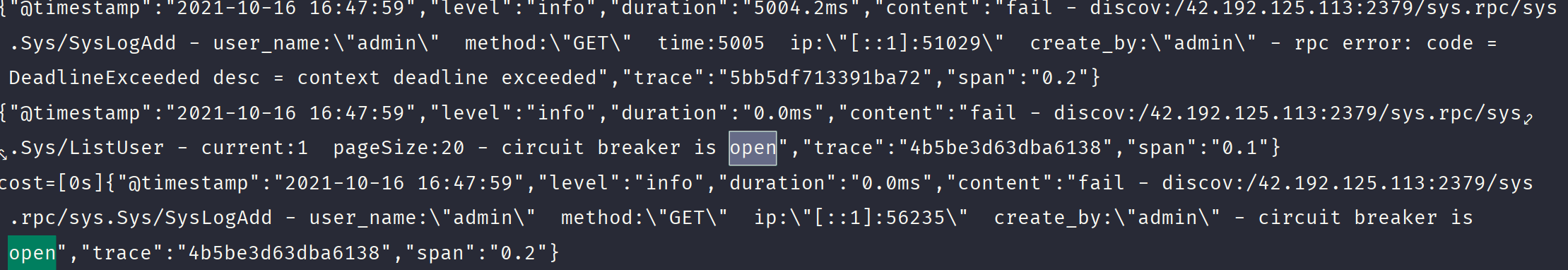 ab压力测试完毕 服务还在运行但是再次发送请求得到rpc超时 · Issue #1139 · zeromicro/go-zero · GitHub