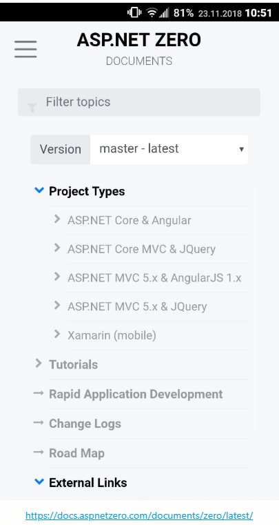 Scroll Problem On Docs Module Menu In Mobile · Issue 606 · Abpframeworkabp · Github