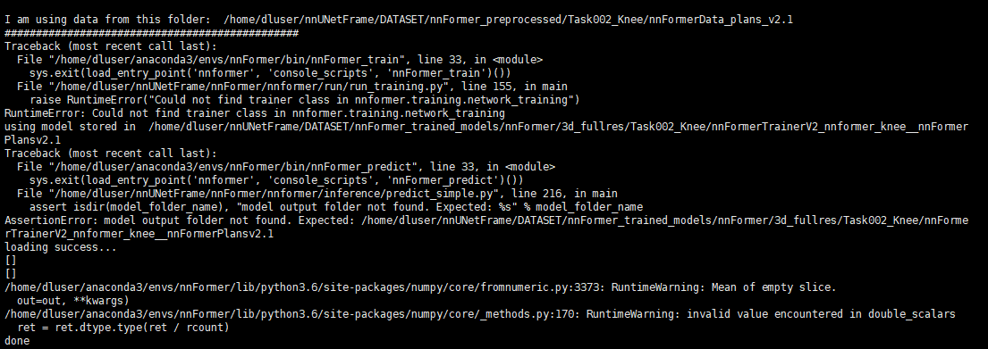 trainer class is None when training with my own data · Issue #57 · 282857341/nnFormer · GitHub