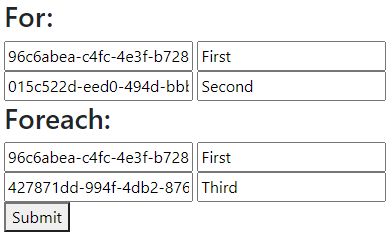 different input tag helper behavior in a for and foreach loop · Issue #40868 · dotnet/aspnetcore ...