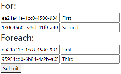 different input tag helper behavior in a for and foreach loop · Issue #40868 · dotnet/aspnetcore ...