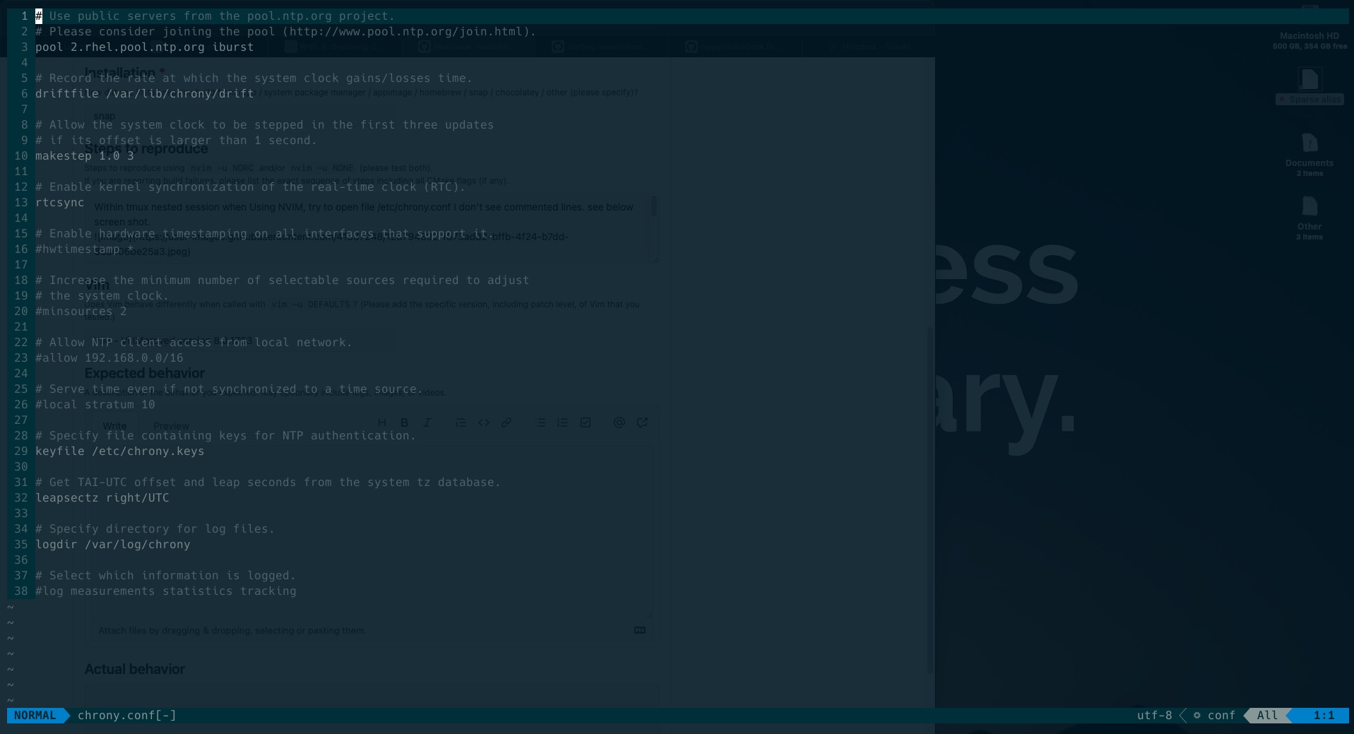 Commented lines does not show up in nested tmux session · Issue #15326 · neovim/neovim · GitHub