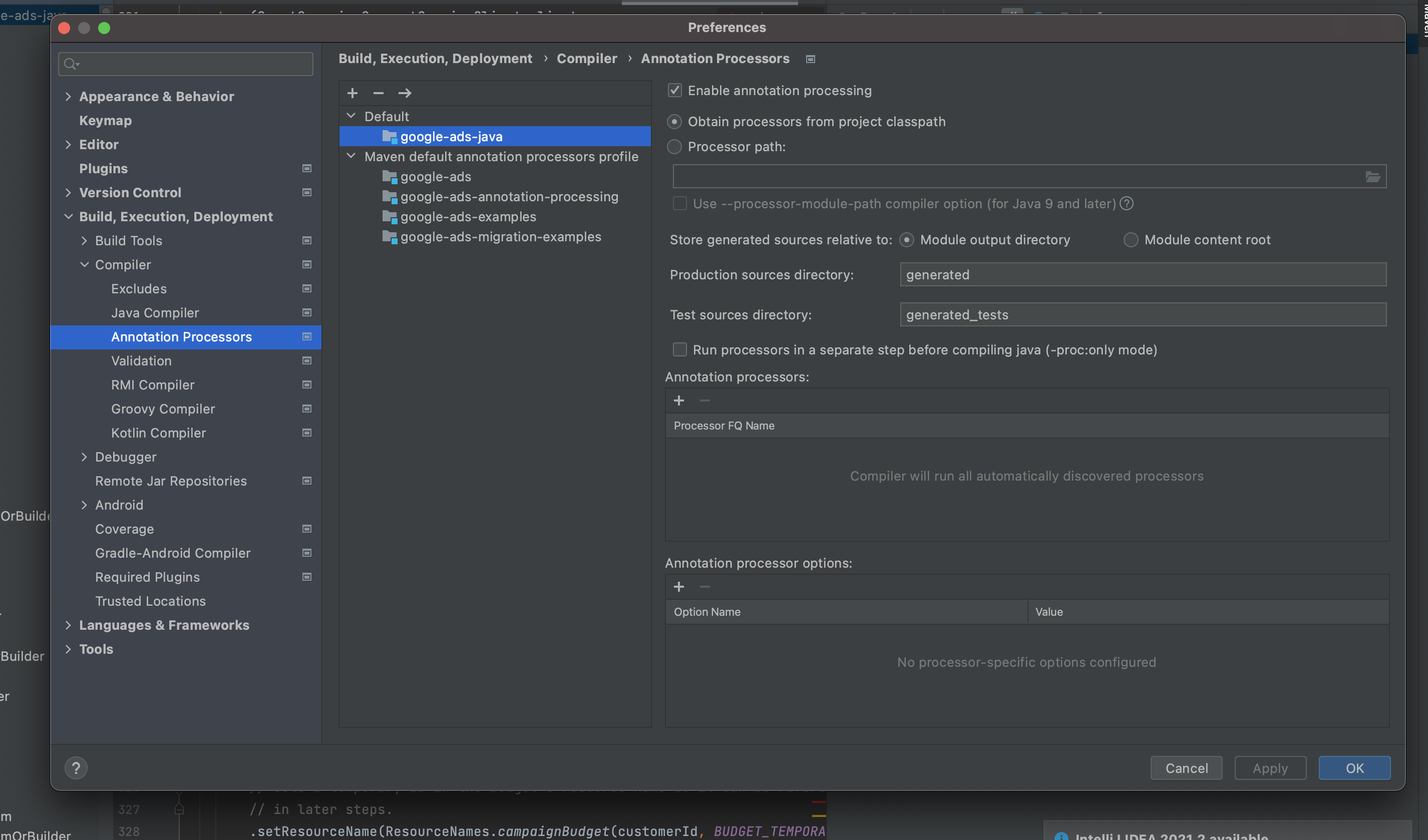Cannot resolve method 'getLatestVersion' in 'GoogleAdsClient' · Issue ...