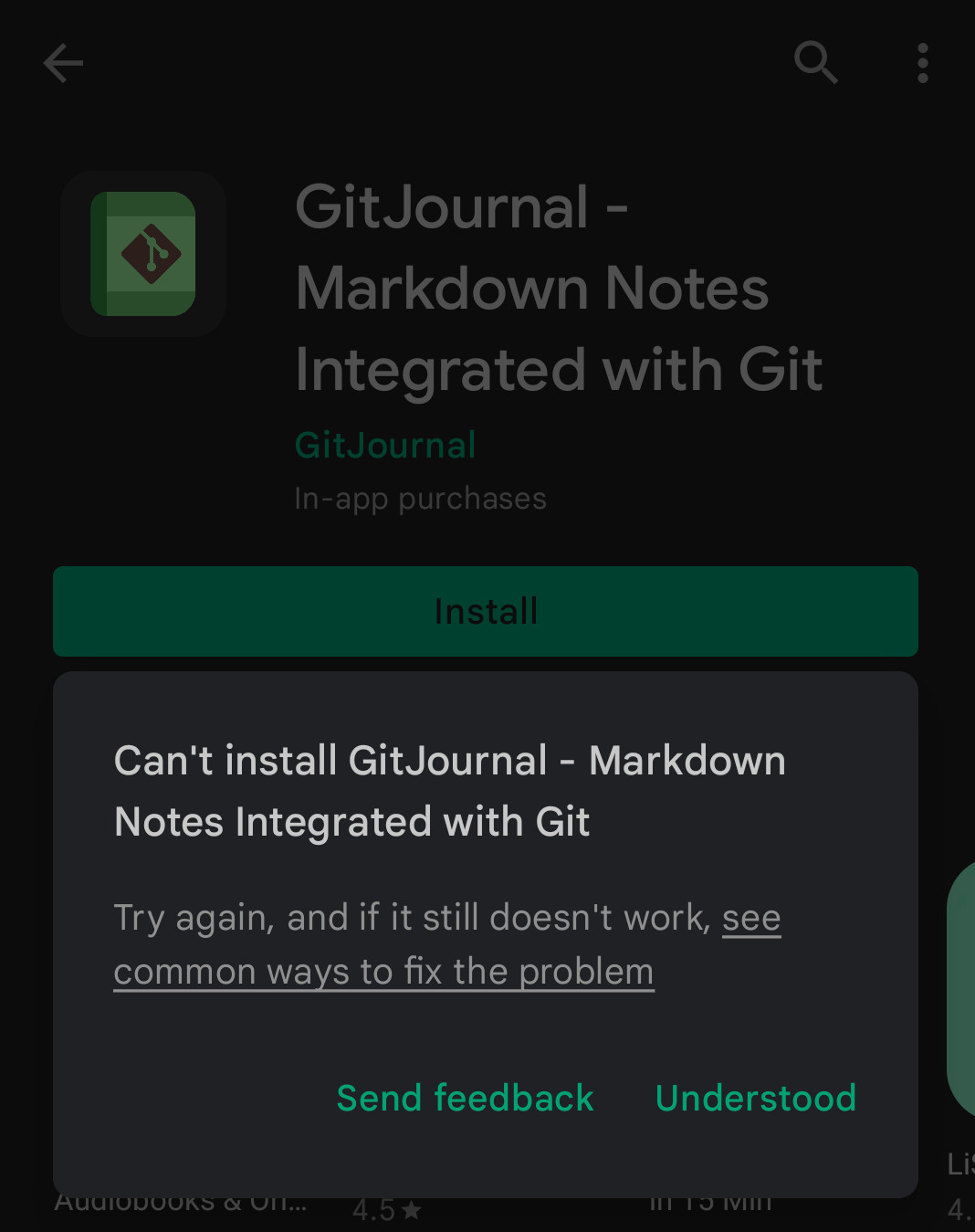 Cannot install from Google Play · Issue #583 · GitJournal/GitJournal · GitHub