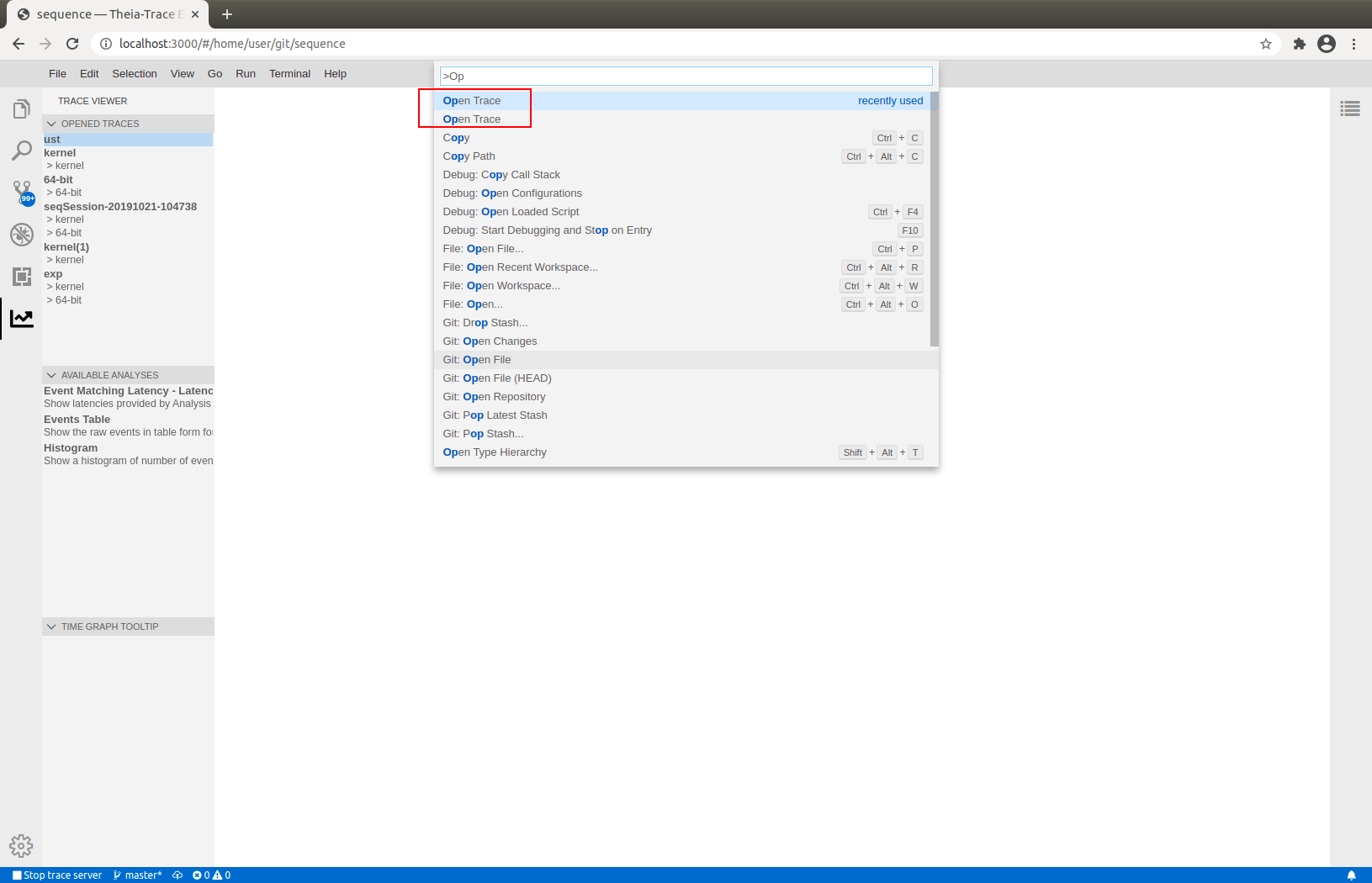Duplicate "Open Trace" commands in command palette (CTRL+SHIFT+P) · Issue #289 · eclipse-cdt ...