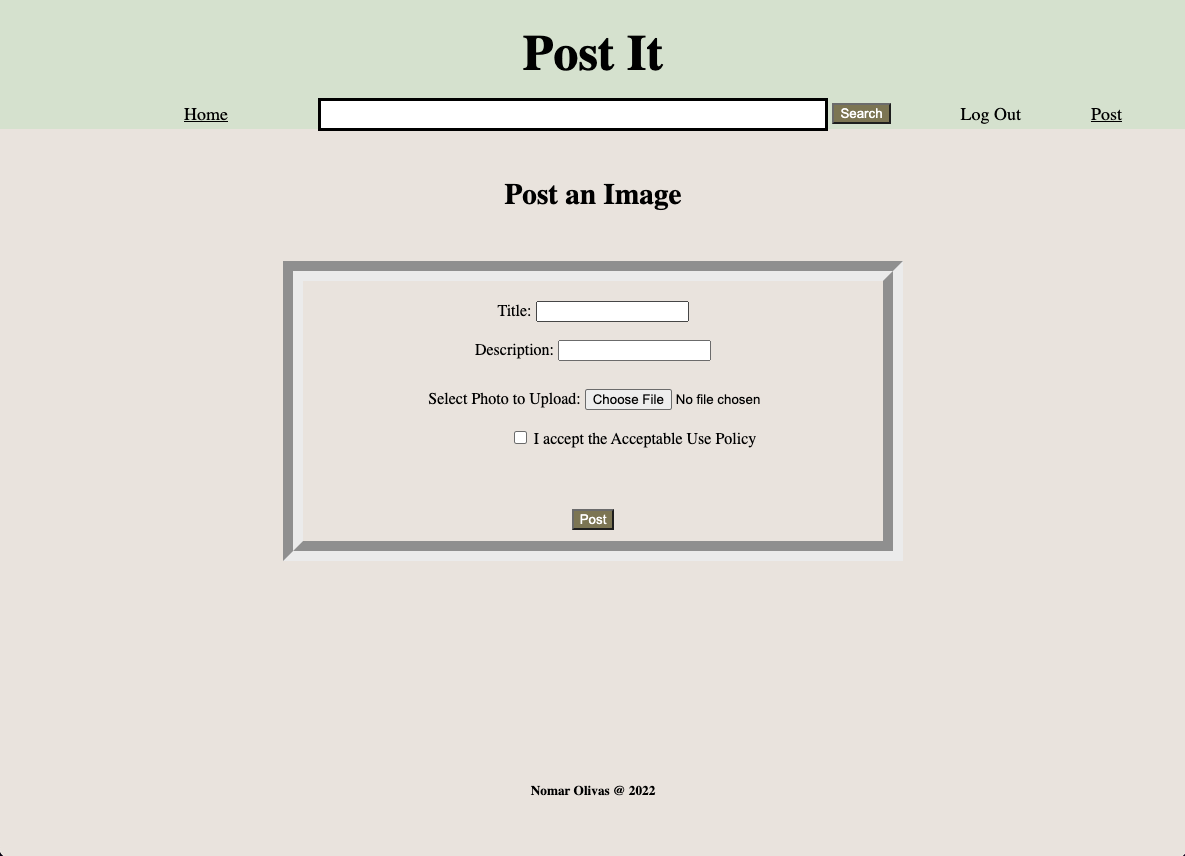 GitHub - nomarolivas/PostIt: Web-Based application, similar to tumblr ...