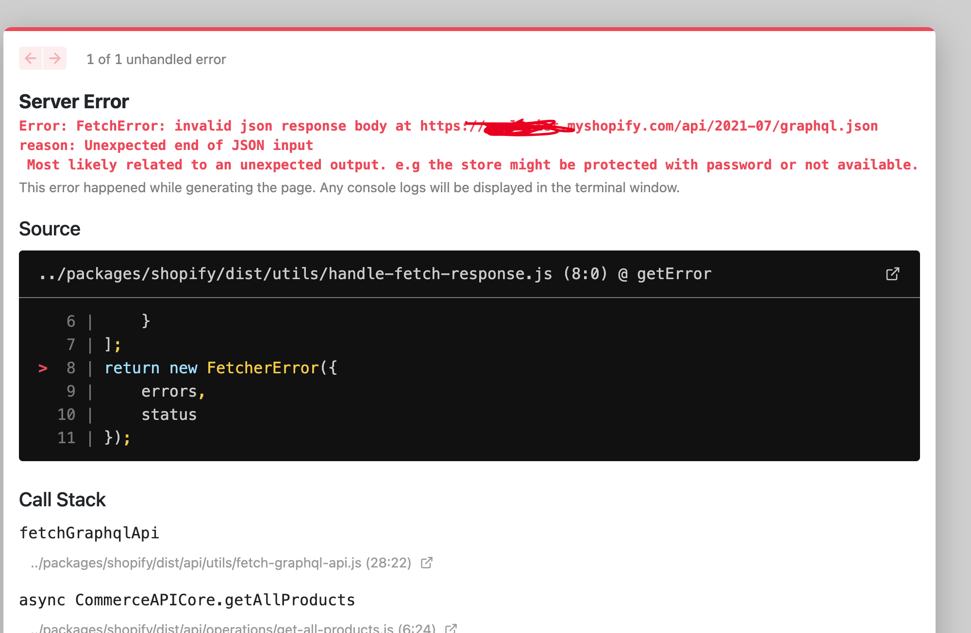 Fresh Shopify install cant find graphql data · Issue #701 · vercel ...