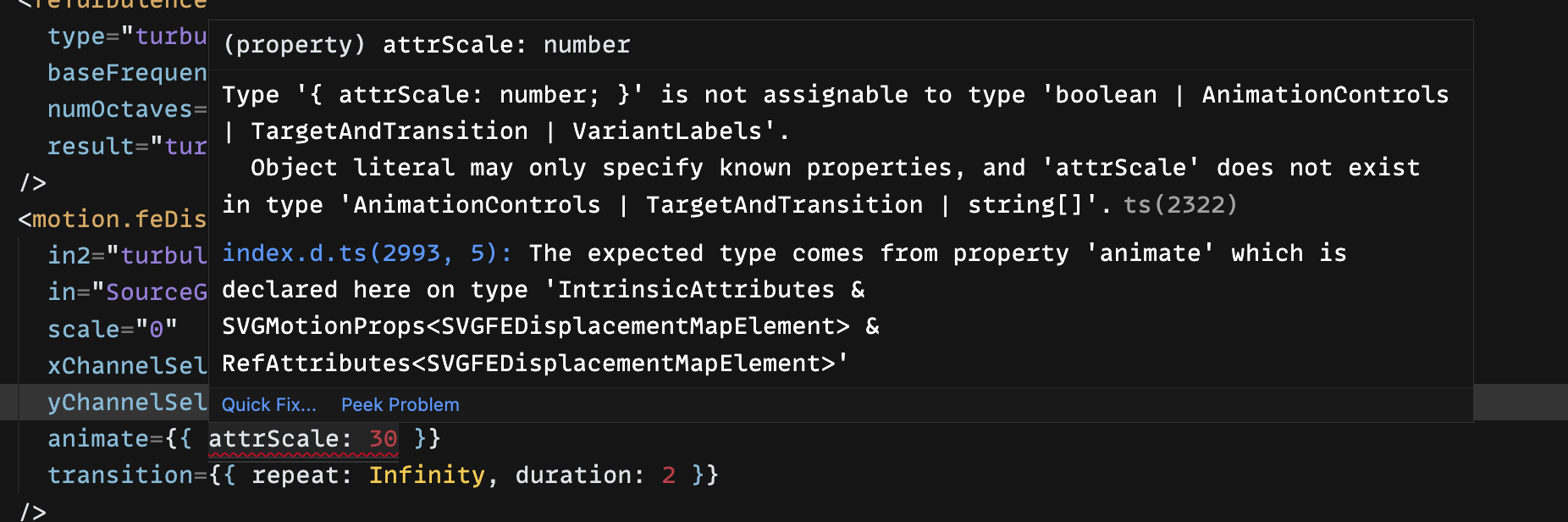 [BUG] Missing types for `attrScale` · Issue #2091 · motiondivision/motion · GitHub