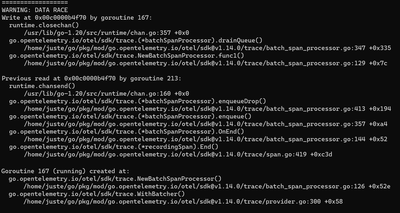 Data Race On Batchspanprocessor · Issue 4249 · Open Telemetryopentelemetry Go · Github