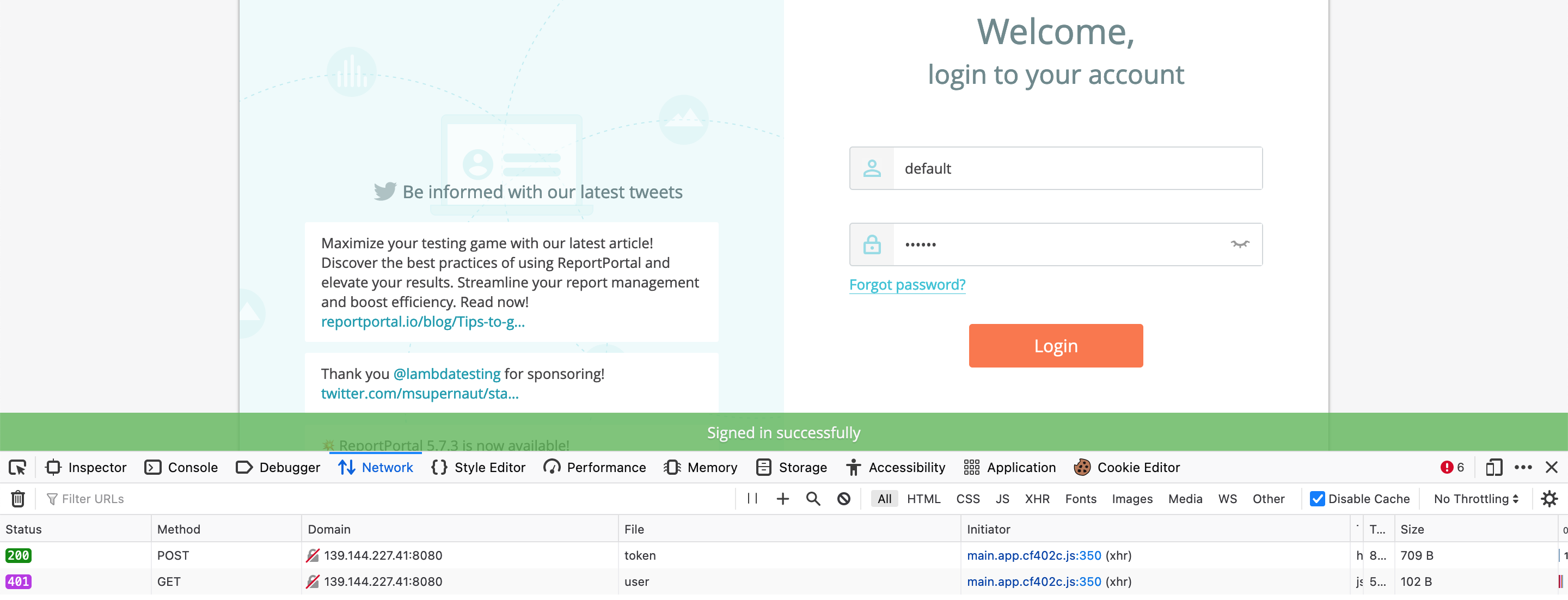Unable to login to Report Portal IO UI · Issue #1945 · reportportal ...