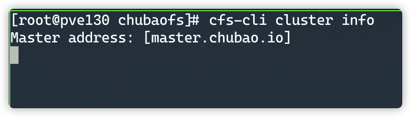 cfs-cli cluster info 不可用，无法指定本地master · Issue #506 · cubefs/cubefs · GitHub