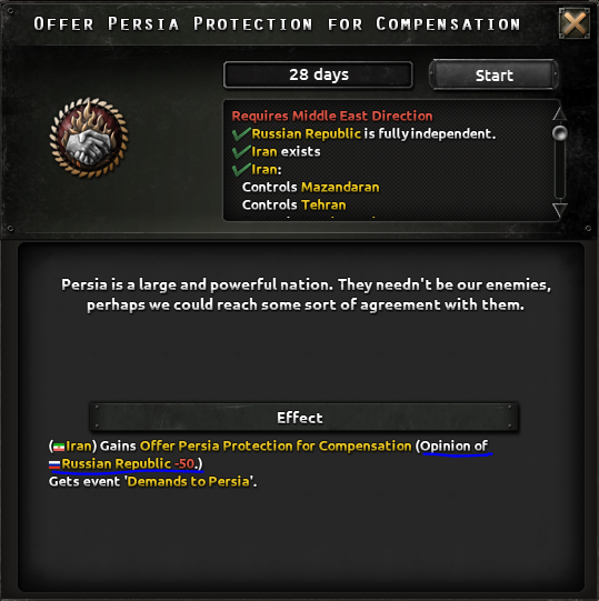 Shouldn't The Focus "Offer Persia Protection For Compensation" Make Persia's Opinion on Russia ...