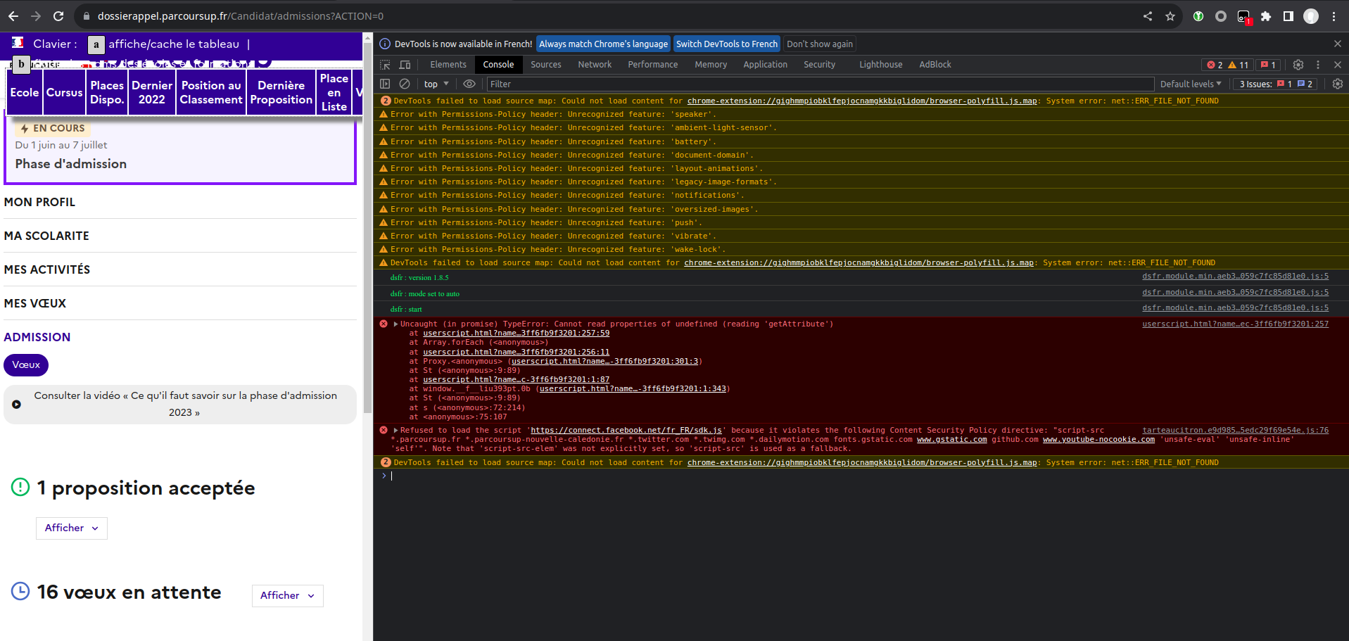 [BUG] Mauvais affichage des voeux en alternance · Issue #3 · finalspy/ParcourSimple · GitHub