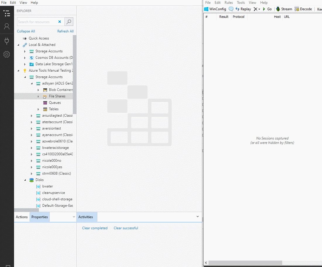 Show traffic for some operations after switching the proxy from 'Use ...