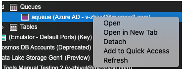 Remove the 'Delete' action from the context menu for one Azure AD attached blob container ...