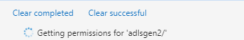 An error dialog pops up when clicking 'Manage Access Control Lists…' for one ADLS Gen2 blob ...