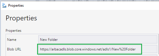 Keep a same URL between the 'Properties' dialog and 'Copy URL' for one ADLS Gen2 folder · Issue ...