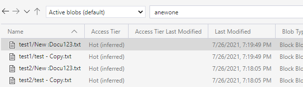Only delete blobs under one folder at once when trying to delete all items under flat list mode ...
