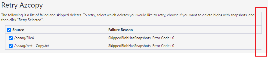 The border in the 'Retry Azcopy' dialog is incomplete under the theme 'Light (default)' · Issue ...