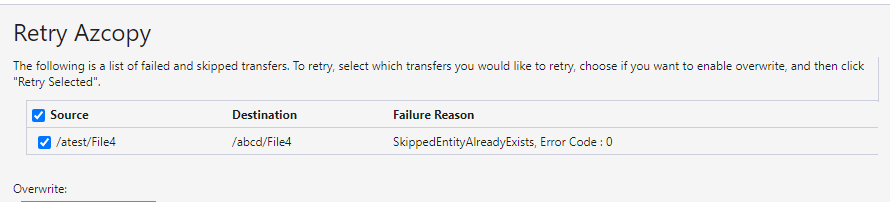 The border in the 'Retry Azcopy' dialog is incomplete under the theme 'Light (default)' · Issue ...