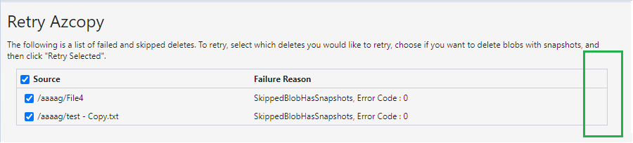 The border in the 'Retry Azcopy' dialog is incomplete under the theme 'Light (default)' · Issue ...