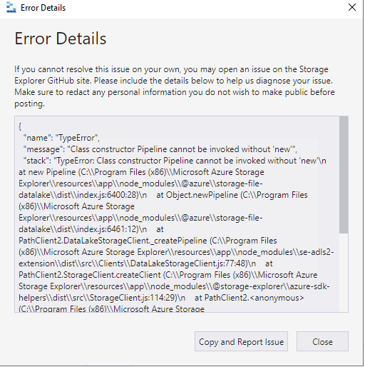 Fail to create/rename one ADLS Gen2 folder · Issue #4745 · microsoft/AzureStorageExplorer · GitHub