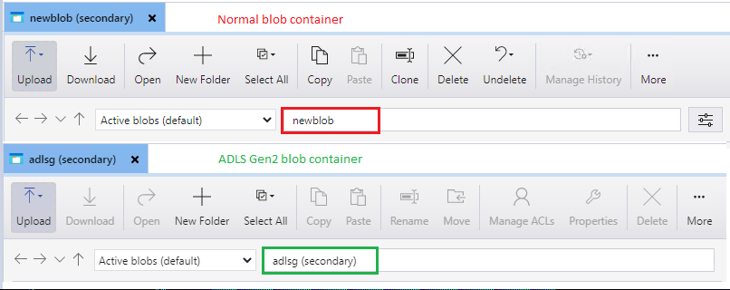 Suffix (secondary) in the address bar for a secondary ADLS Gen2 blob container · Issue #4812 ...