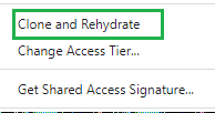 There is no '...' next to the action item 'Clone and Rehydrate' for one blob · Issue #5030 ...