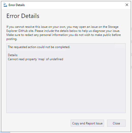 An error dialog pops up when cloning/pasting one file share · Issue #5169 · microsoft ...