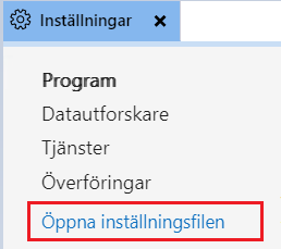 There is no '...' next to the localized string 'Open settings file' on the 'Settings' panel ...