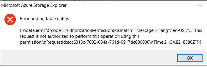 There Is An Error Authorizationpermissionmismatch When Updating One Entity Under An Attached